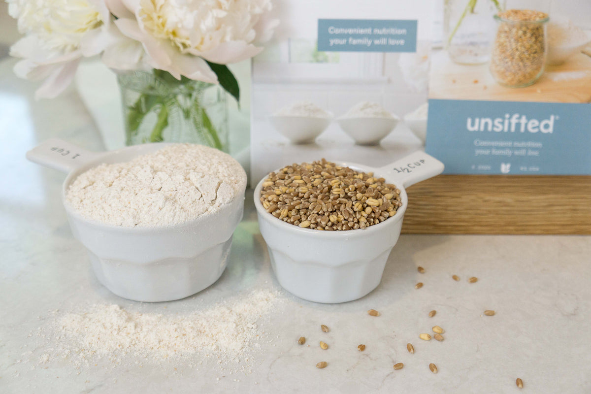 Unsifted Starter Kit | WonderMill + Whole Grain Blends + Recipes ...
